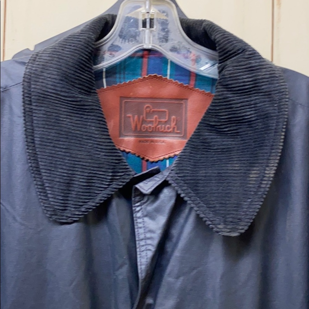 Vintage Woolrich Navy Waxed Cotton Field Jacket - Gem